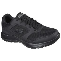 Sneaker Skechers "FLEX ADVANTAGE 4.0", Herren, Gr. 41, schwarz, Leder, Lederimitat, Textil, Schuhe Sneaker, mit leichtem Profil, Freizeitschuh, Halbschuh, Schn&uuml;rschuh