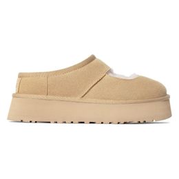 UGG Australia Clog UGG "BEA MARY JANE", Damen, Gr. 10 (41), beige (hellbeige), Veloursleder, unifarben, Schuhe Clog, Plateauschuh, Loafer, Sandale zum Schlupfen