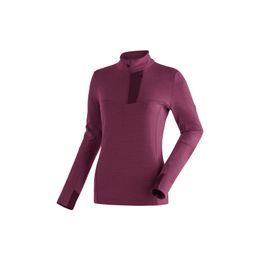 Funktionsshirt Maier Sports "Skutvik HZ W", Damen, Gr. 42, pink (magenta), 40% Wolle, 35% Polyamid, 25% Polypropylen, hoch geschlossener Ausschnitt, Shirts Funktionsshirt, funktionaler Midlayer f&uuml;r Damen, hohe Atmungsaktivit&auml;t