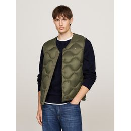 Steppweste Tommy Hilfiger "ONION QUILTED DOWN LINER VEST", Herren, Gr. XL, gr&uuml;n (army gr&uuml;n), Web, Obermaterial: 100% Polyamid. Futter: 100% Polyamid. Wattierung: 90% Daunen, 10% Federn, V-Ausschnitt, Westen Steppweste, mit Zwiebelsteppung