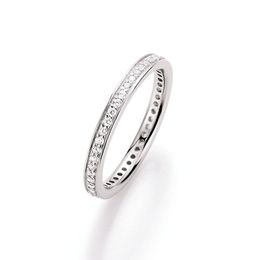 Silberring Smart Jewel "Ring filigran, Zirkonia Steine mit Brilliantschliff, Silber 925" Gr. 60, wei&szlig;, Fingerringe, Damen, 60, Silber 925 (Sterlingsilber), Silberring