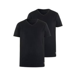 V-Shirt Chiemsee, Herren, Gr. S (44/46), schwarz beauty, 95% Baumwolle, 5% Elasthan, V-Ausschnitt, Shirts V-Shirt
