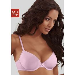 Push-up-BH Lascana "perfect basic", Damen, Gr. 75, Cup AA, rosa (ros&eacute;), Microtouch, Obermaterial: 85% Polyamid (TACTEL), 15% Elasthan (LYCRA), Basic, BHs Push-up-BH, mit B&uuml;gel und herausnehmbaren Vollschalen