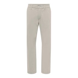 Only & Sons Chinohose ONLY & SONS "ONSROMA SLIM POCKET CHINO PANT OTL", Herren, Gr. 30, L&auml;nge 30, moonstruck, Web, Obermaterial: 95% Polyester, 5% Elasthan, unifarben, slim fit kn&ouml;chellang, Hosen Chinohose