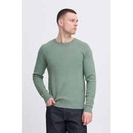 Rundhalspullover Blend "BHREDHILL crewneck", Herren, Gr. XL, laurel wreath, Strick, Obermaterial: 100% Baumwolle, unifarben, slim fit normal, Rundhals, Rippb&uuml;ndchen, Pullover Rundhalspullover