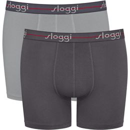 Boxershorts Sloggi "men Start Short C2P box", Herren, Gr. 5, schwarz (schwarz combination), Single Jersey, Obermaterial: 96% Baumwolle, 4% Elasthan, kontrastfarbene Details, unifarben, k&ouml;rpernah, Unterhosen Boxershorts, moderne bequeme Basics