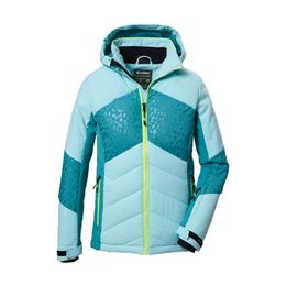 Skijacke Killtec "KSW 342 GRLS SKI QLTD JCKT", M&auml;dchen, Gr. 176, gr&uuml;n (mint), Oberstoff: 100% Polyester, Futter: 100% Polyester, Wattierung: 100% Polyester, Jacken Skijacke, Wasserabweisende, atmungsaktive Skijacke mit verstellbaren B&uuml;ndchen