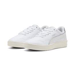 Sneaker Puma "COURT LALLY DAYINIGHT", Damen, Gr. 39, wei&szlig; (Puma wei&szlig;, Puma wei&szlig;, Puma silber), Synthetik, Schuhe Sneaker