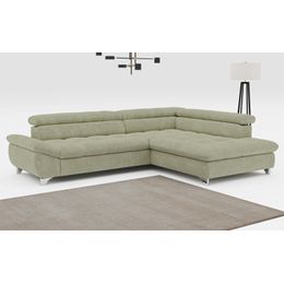 Ecksofa COTTA "Gemini L-Form, B: 312 cm", gr&uuml;n, B:312cm T:234cm, Sofas, Ecksofa, mit Kopfteilverstellung, optional Bettfunktion