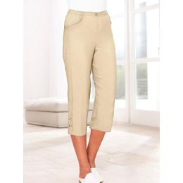Caprihose Classic Basics, Damen, Gr. 38, Normalgr&ouml;&szlig;en, beige (sand), 100% Polyester, unifarben, 3/4-L&auml;nge, Hosen Caprihose