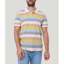 Poloshirt, Herren, Gr. XXL, elfenbein stripe, Piqu&eacute;, Obermaterial: 100% Baumwolle, Pioneer Authentic Jeans, gestreift, normal h&uuml;ftlang, abgesteppt, Shirts Poloshirt, mit Streifenmuster