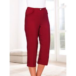 Caprihose Classic Basics, Damen, Gr. 38, Normalgr&ouml;&szlig;en, rot (kirschrot), 100% Polyester, unifarben, 3/4-L&auml;nge, Hosen Caprihose