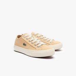 Sneaker Lacoste "BACKCOURT 124 1 CFA", Damen, Gr. 36, lt brw, off wht, Textil, Schuhe Sneaker