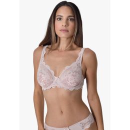 Sassa Mode B&uuml;gel-BH SASSA "Classic Lace", Damen, Gr. 75, Cup D, beige (natur), Obermaterial: 90% Polyamid, 10% Elasthan, unifarben, normal, BHs B&uuml;gel-BH, mit Spitzeneinsatz