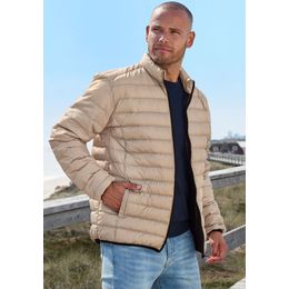 H.I.S. Steppjacke H.I.S, Herren, Gr. S (44/46), beige (sand), Obermaterial: 100% Polyester. Futter: 100% Polyester, unifarben, Basic, Jacken Steppjacke, leicht und gut zu verstauen