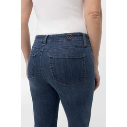 5-Pocket-Jeans WONDERJEANS "Relaxed Straight", Damen, Gr. 36, L&auml;nge 32, blau stone, Denim/Jeans, Obermaterial: 87% Baumwolle, 10% Polyester, 3% Elasthan, straight fit, Jeans 5-Pocket-Jeans, Cool, modern und vielseitig zu stylen