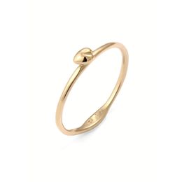 Silberring Elli Premium "Ring Herz 375 Gelbgold" Gr. 56, gold, Fingerringe, Damen, 56, Gelbgold 375, Silberring