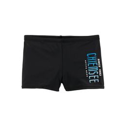 Boxer-Badehose Chiemsee, Jungen, Gr. 158/164, N-Gr, schwarz, Polyamid, Badehosen Boxer-Badehose, mit Logodruck