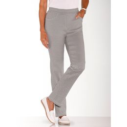 Schlupfhose Casual Looks, Damen, Gr. 38, Normalgr&ouml;&szlig;en, schwarz (anthrazit, ecru, gemustert), 43% Viskose, 42% Polyester, 11% Polyamid, 4% Elasthan, gemustert, mehrfarbig, lang, Hosen Schlupfhose