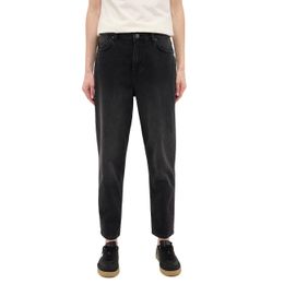 Mom-Jeans Mustang "Damen Style Charlotte Tapered", Damen, Gr. 29, L&auml;nge 32, 840 schwarz, 99% Baumwolle, 1% Elasthan, unifarben, bequem, Jeans Mom-Jeans