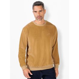 Sweatshirt Catamaran, Herren, Gr. 64/66, braun (camel), 80% Baumwolle, 20% Polyester, unifarben, Rundhals, Sweatshirts Sweatshirt