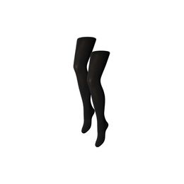 Strumpfhose Pieces "PCNEW NIKOLINE 90 DEN TIGHTS 2 PACK NOOS", Damen, Gr. M, schwarz pack:2 pack, Obermaterial: 91% Polyamid, 9% Elasthan, unifarben, elastisch, Strumpfhosen Strumpfhose