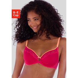 B&uuml;gel-BH Vivance, Damen, Gr. 85, Cup D, pink, Spitze, Obermaterial: 86% Polyamid, 14% Elasthan, BHs B&uuml;gel-BH, mit B&uuml;gel und h&uuml;bschen Spitzeneins&auml;tzen, Dessous