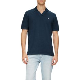 Poloshirt s.Oliver, Herren, Gr. XL, blau (navy), Piqu&eacute;, Obermaterial: 100% Baumwolle, unifarben, regular fit taillenbedeckt, gerader Abschluss, Shirts Poloshirt, mit Logo Stickerei