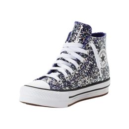 Sneaker Converse "CHUCK TAYLOR ALL STAR EVA LIFT GLITTER", M&auml;dchen, Gr. 27, blau (night indigo, wei&szlig;), Textil, Schuhe Sneaker