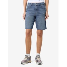 Jeansshorts Noisy may "NMHOLLA NW LOOSE SHORT AZ426MB NOOS", Damen, Gr. M (38), N-Gr, blau (medium blau denim), Denim/Jeans, Obermaterial: 100% Baumwolle, unifarben, loose fit kniefrei, Jeans Jeansshorts, NMHOLLA