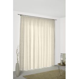 Vorhang WIRTH "Toco-Ranke" Gr. 5, beige, B:270cm H:245cm, Chenille, Polyacryl, Polyester, Gardinen, Vorhang