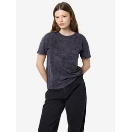 Kurzarmshirt Noisy may "NMBRANDY WASHED S/S TOP JRS NOOS", Damen, Gr. M, obsidian detail:washed, Jersey, Obermaterial: 100% Baumwolle, used, figurbetont normal, Rundhals, mit Umschlag, Shirts Kurzarmshirt