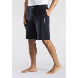 Sweatshorts BENCH. LOUNGEWEAR, Herren, Gr. 44/46 (S), N-Gr, schwarz, Sweatware, Obermaterial: 60% Baumwolle, 40% Polyester, unifarben, Basic, bequem ca. Mitte Knie, Hosen Sweatshorts, mit seitlichen Taschen, Topseller