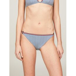 Bikini-Hose "STRING BIKINI PRINT", Damen, Gr. XL (42/44), N-Gr, blau (anchor blau), Polyamid, Tommy Hilfiger Swimwear, gestreift, Badehosen Bikini-Hose, mit Streifenmuster