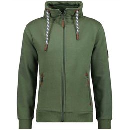 Sweatjacke Ragman, Herren, Gr. M4850, gr&uuml;n (dunkelgr&uuml;n, 393), 65% Baumwolle 35% Polyester, regular fit, Sweatjacken Sweatjacke
