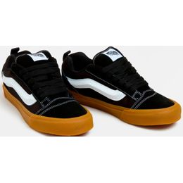 Sneaker Vans "Knu Skool", Herren, Gr. 43, b9m, schwarz, gum, Leder, Schuhe Sneaker