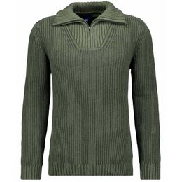 Rundhalspullover Ragman, Herren, Gr. 56, gr&uuml;n (khaki, 308), Strick, 100% Baumwolle, ohne Ausschnitt, Pullover Rundhalspullover