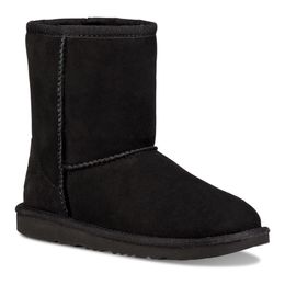 UGG Australia Schlupfboots UGG "KIDS' CLASSIC II", M&auml;dchen, Gr. 4 (36), schwarz, Lammfell, Veloursleder, Schuhe Schlupfboots, Winterstiefel, Boots, Winterboots mit typischen Ziern&auml;hten