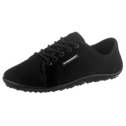 Barfu&szlig;schuh Leguano "AKTIV", Damen, Gr. 45, schwarz, Textil, Schuhe Barfu&szlig;schuh, Freizeitschuh, Halbschuh, Schn&uuml;rschuh mit ergonomischer Formgebung
