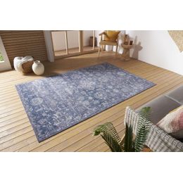 Teppich Hanse Home "Alexandria", blau, B:230cm H:3mm L:340cm, Polypropylen (PP), Teppiche, Teppich, In-& Outdoor, L&auml;ufer, Wetterfest, Balkon, Wohnzimmer, Orient