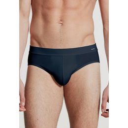 Slip Calida "Cotton Code", Herren, Gr. S (46/48), blau (schwarz sapphire), Single Jersey, Obermaterial: 95% Baumwolle, 5% Elasthan, unifarben, normal, Unterhosen Slip, Baumwoll-Mix, elastisch, ohne Eingriff, Single Jersey, weich