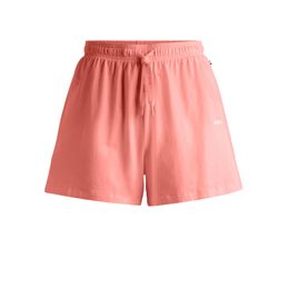 Pyjamahose BOSS "CI_Shorts CW", Damen, Gr. S, N-Gr, schwarz pink 658, Jersey, Obermaterial: 95% Baumwolle, 5% Elasthan, unifarben, Basic, Basic lang, Hosen Pyjamahose, mit BOSS Logoschriftzug