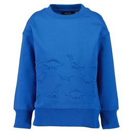 Sweatshirt Blue Seven, Jungen, Gr. 92, royal, Sweatware, Obermaterial: 100% Baumwolle, unifarben, regular fit normal, Rundhals, Rippb&uuml;ndchen, Sweatshirts Sweatshirt, mit trendigen Dino-Pr&auml;gungen - ein echter Hingucker