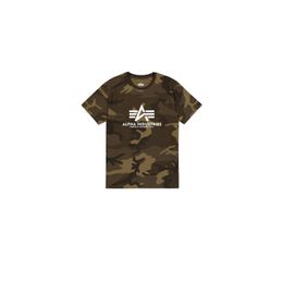 T-Shirt Alpha Industries "Basic T-Shirt BL Camo", Herren, Gr. S, gr&uuml;n (olive camo), Obermaterial: 100% Baumwolle, Shirts T-Shirt