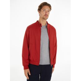 Blouson Tommy Hilfiger "CLUB HARRINGTON", Herren, Gr. L, rot (schwarz magma), Web, Obermaterial: 62% Baumwolle, 38% Polyamid. Futter: 100% Polyester. Wattierung: 100% Polyester, elastischer Bund, Jacken Blouson