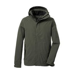 Outdoorjacke Killtec "KOS 87 KG MN JCKT XENIOS", Herren, Gr. 28, gr&uuml;n (olivgr&uuml;n), Obermaterial: 100% Polyester;Futter: 100% Polyester, Jacken Outdoorjacke, Wasser- und winddichte Herrenjacke mit verstellbarer Kapuze