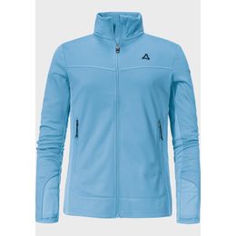 Sch&ouml;ffel Fleecejacke SCH&Ouml;FFEL "Hiking Fleece Jk Style Milagle WMS", Damen, Gr. 40, blau (8105, blau), Oberstoff: 100% Polyester; Futter: 100% Polyester, regular fit, hoch geschlossener Ausschnitt, Jacken Fleecejacke