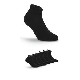 Kurzsocken Fila "UNISEX FITNESS QUARTER SOCKS HALF TERRY", Damen, Gr. 43-46, schwarz, Baumwollmischung, elastisch, Socken Kurzsocken, mit verst&auml;rkter Ferse