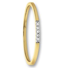 Diamantring ONE ELEMENT "0.03 ct Diamant Brillant Ring aus 585 Gelbgold" Gr. 55, gold, Fingerringe, Damen, 55,mit Brillant, Gelbgold 585, Diamantring