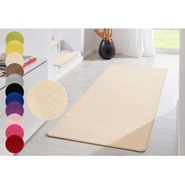 Teppich Hanse Home "Fancy" Gr. 13, beige, B:80cm H:7mm L:300cm, Kunstfaser, Teppiche, Teppich, Kurzflor, L&auml;ufer, uni, gekettelt, Wohnzimmer, Schlafzimmer, Esszimmer